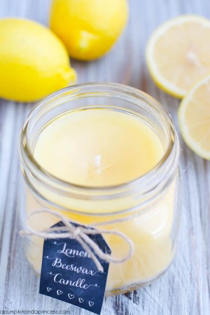 DIY Lemon Beeswax Candle - A Pumpkin And A Princess