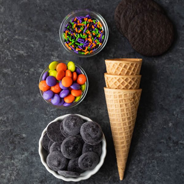 Witch Hat Ice Cream Cones - A Pumpkin And A Princess